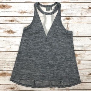 Athleta | Tops | Athleta Grey Heather Utopia Mesh Inset Tank | Poshmark